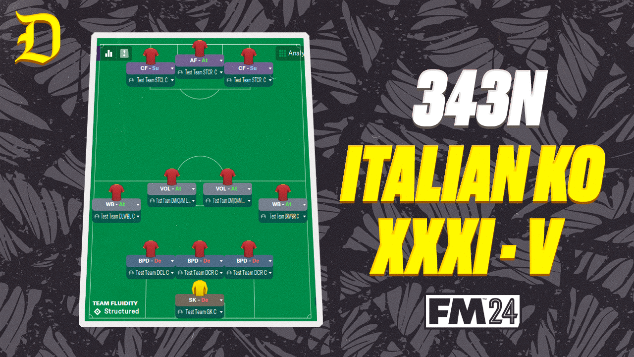 343N Italian KO| FM24 Best Tactics - Tattiche - FM24